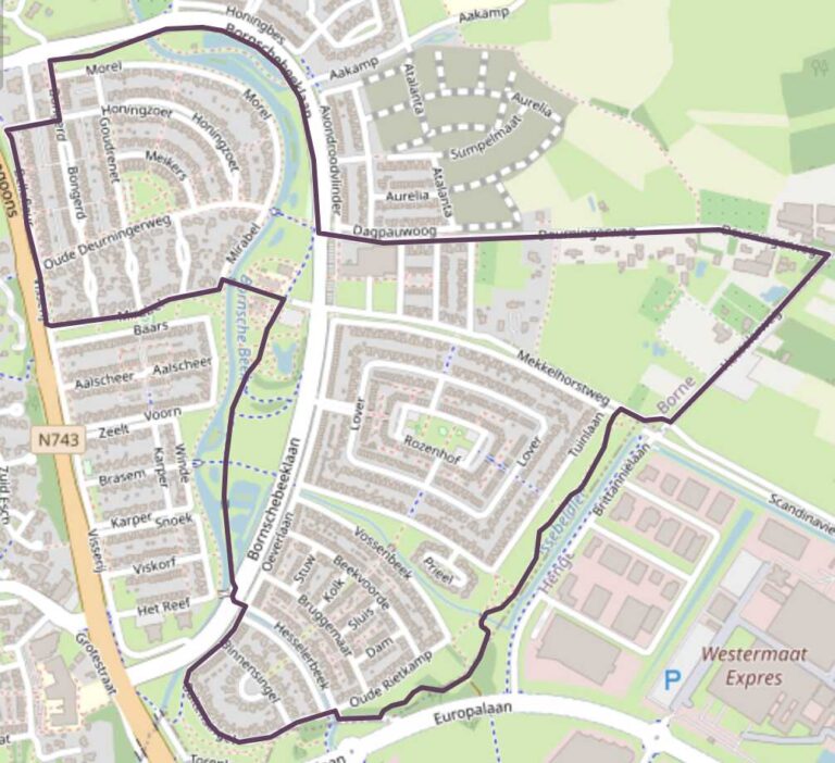 Bornsche Maten Loop - Afstanden